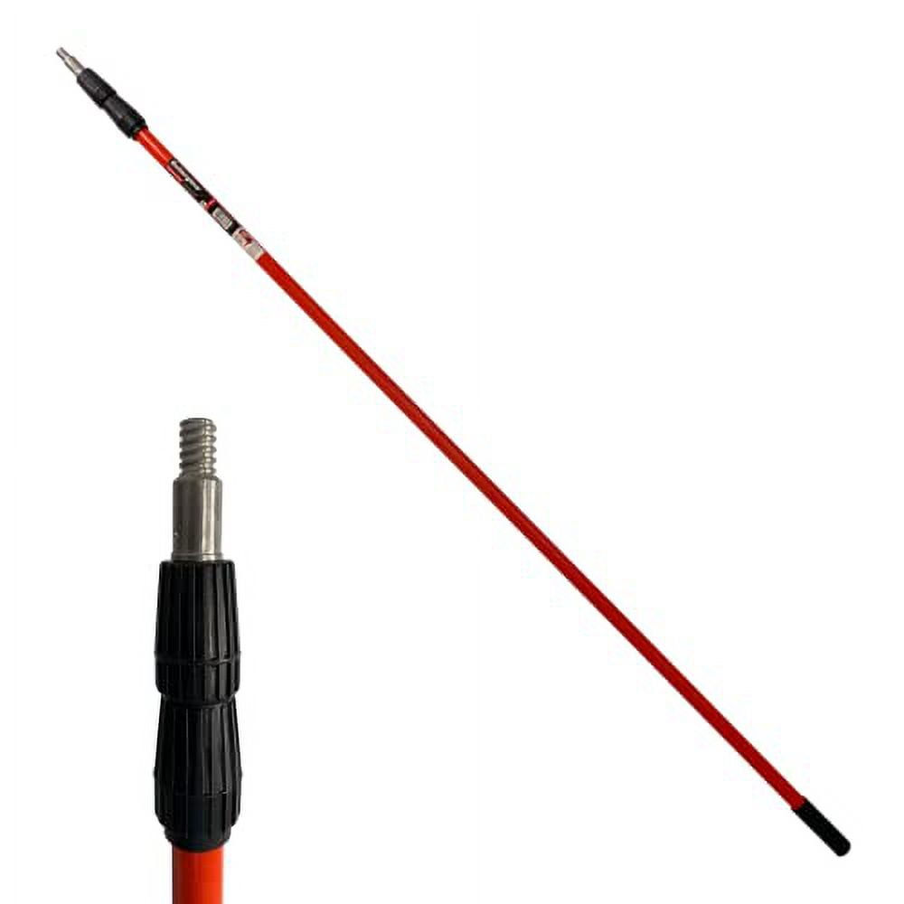 7.5 to 20 ft Telescoping Extension Pole by Gutterglove, Red and Black ...