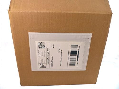 7.5" x 5.5" Clear Adhesive Top Loading Packing List/Shipping Label ...