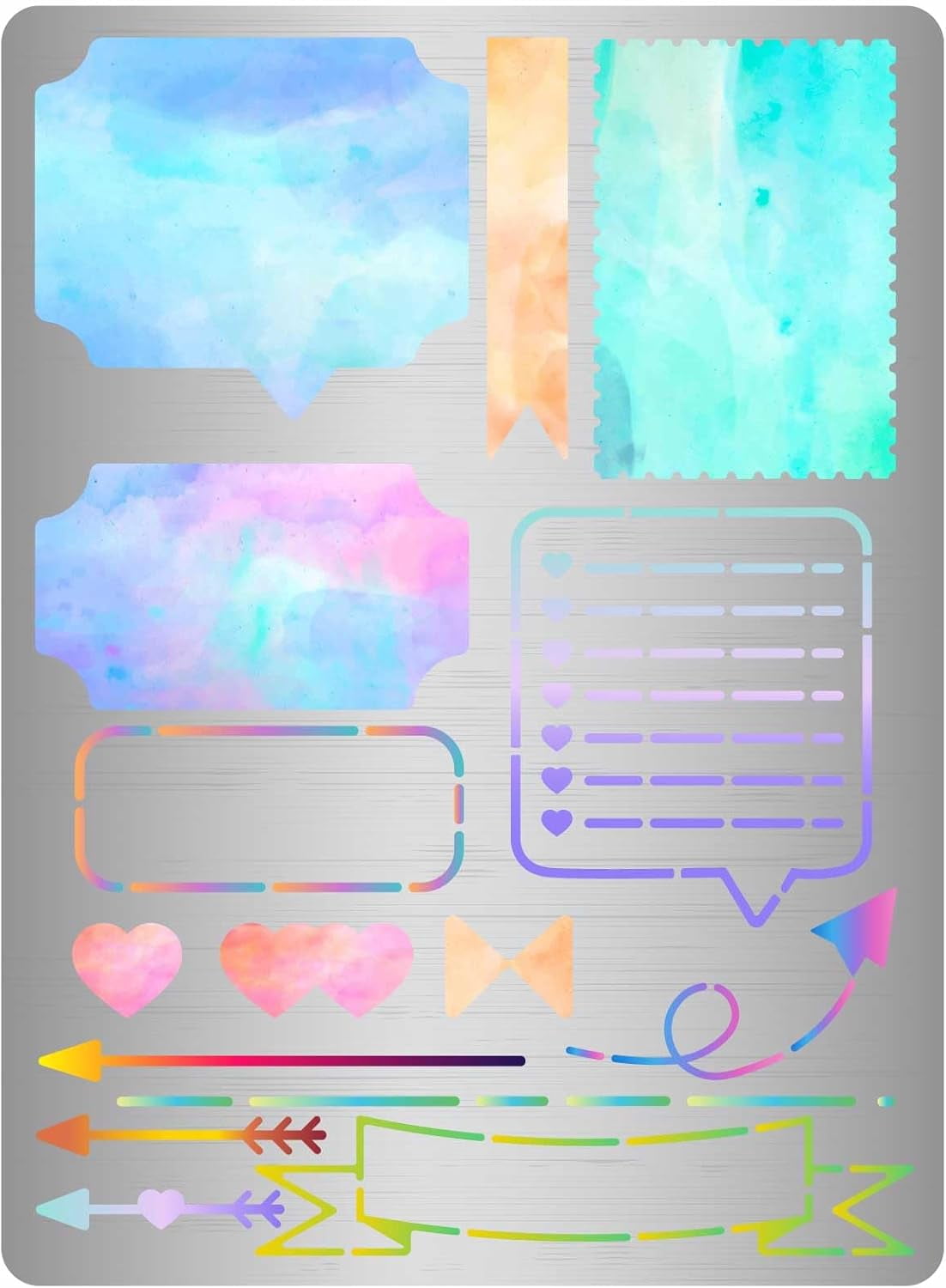 7.5 x 5.5inch Metal Stencil Bookmark Journal Planner Diary Frame ...