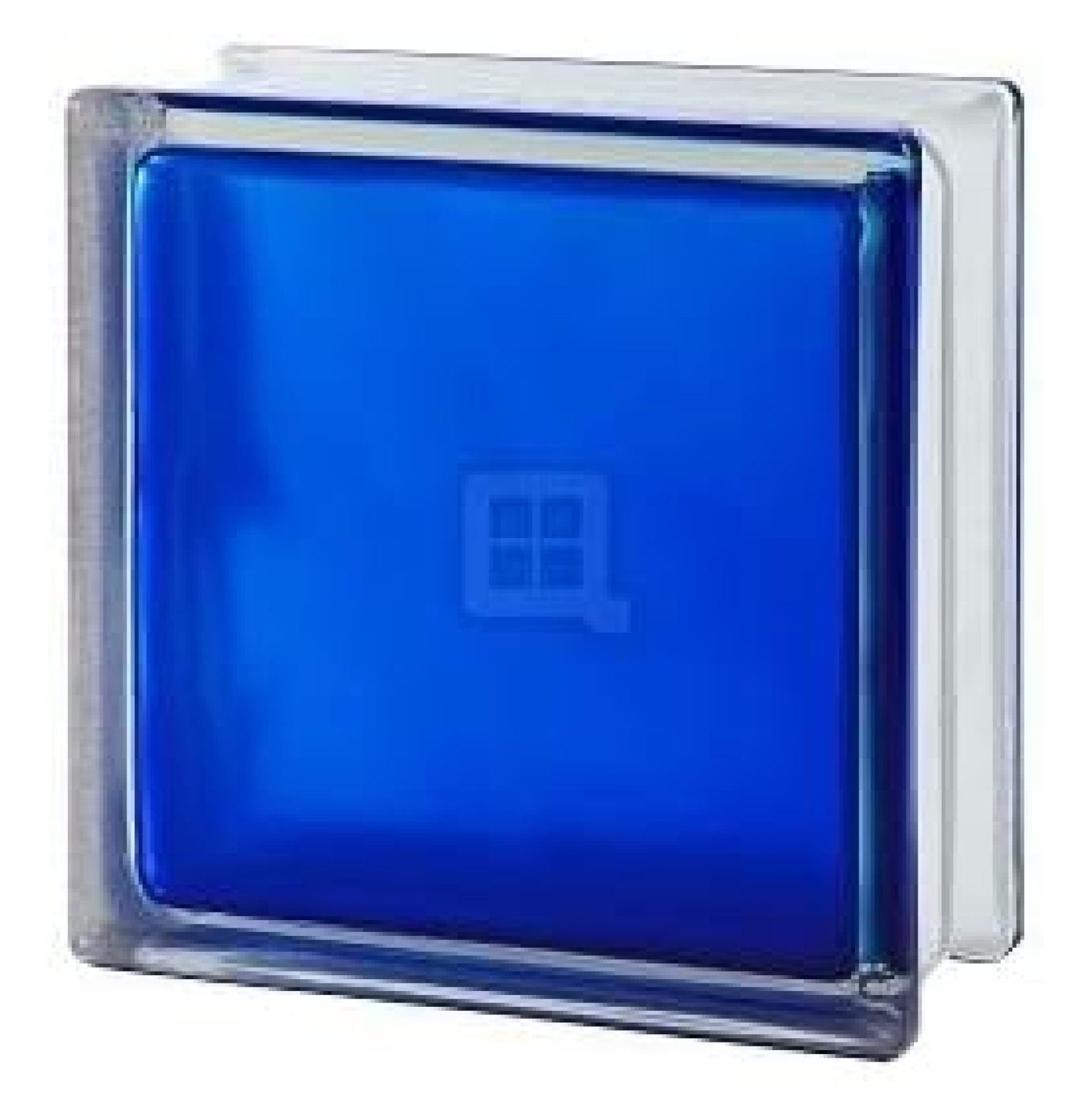 7.5 x 7.5 x 3 Brilly Blue 100 Color Glass Block - Walmart.com