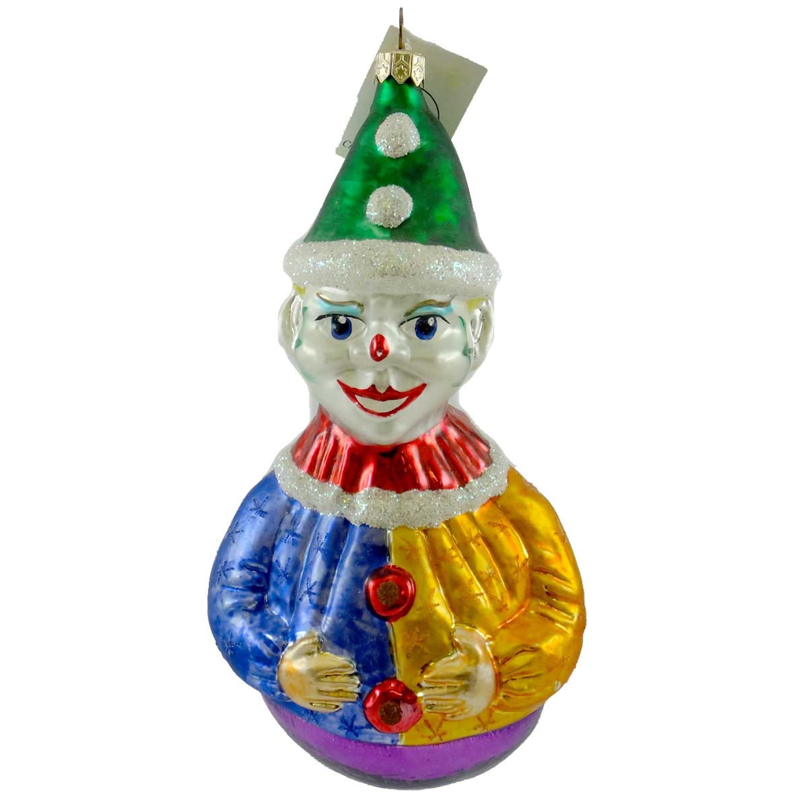 7.50In Willy Wobble, Glass, Ornament Clown Circus 971320 - Walmart.com