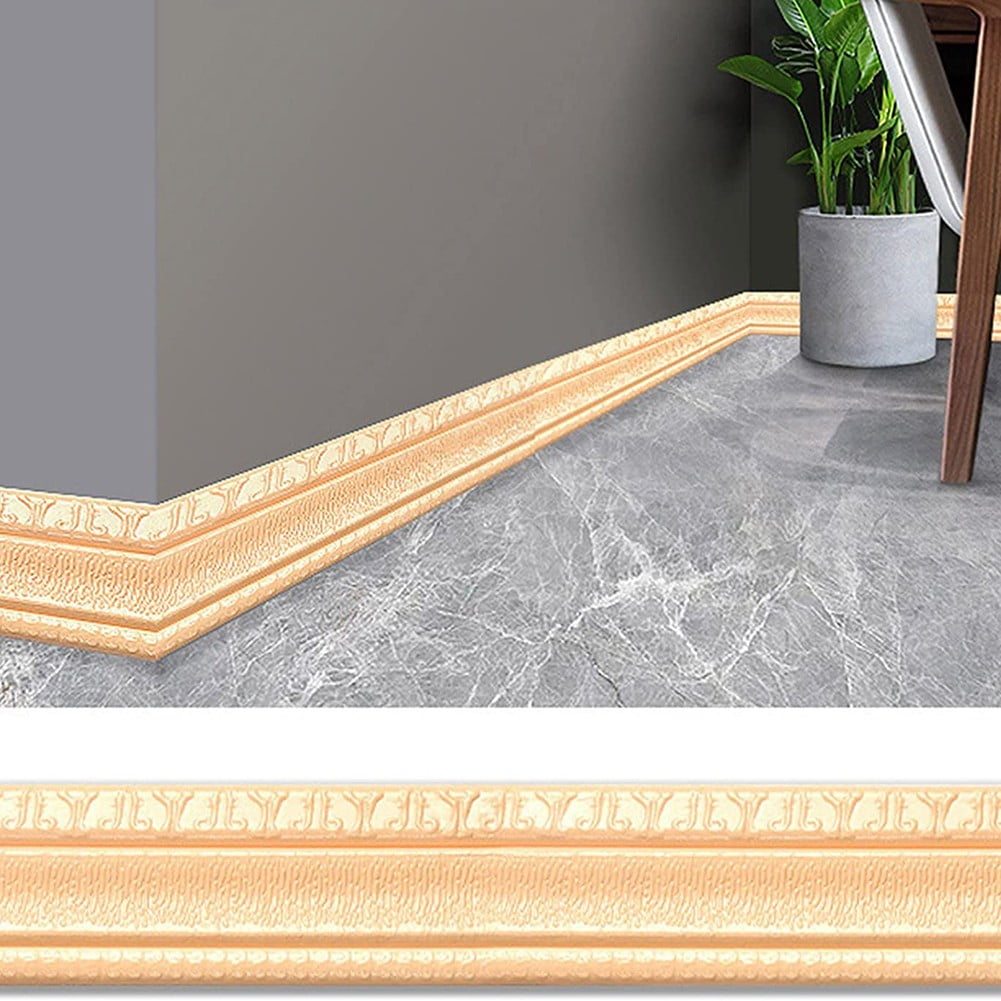 7.55Ft Self Adhesive Wall Trim Line Skirting Border Sticker Wallstick ...
