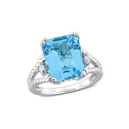 2.76 Carat (Ctw) Lab-Created Pink Sapphire Ring in Sterling Silver ...