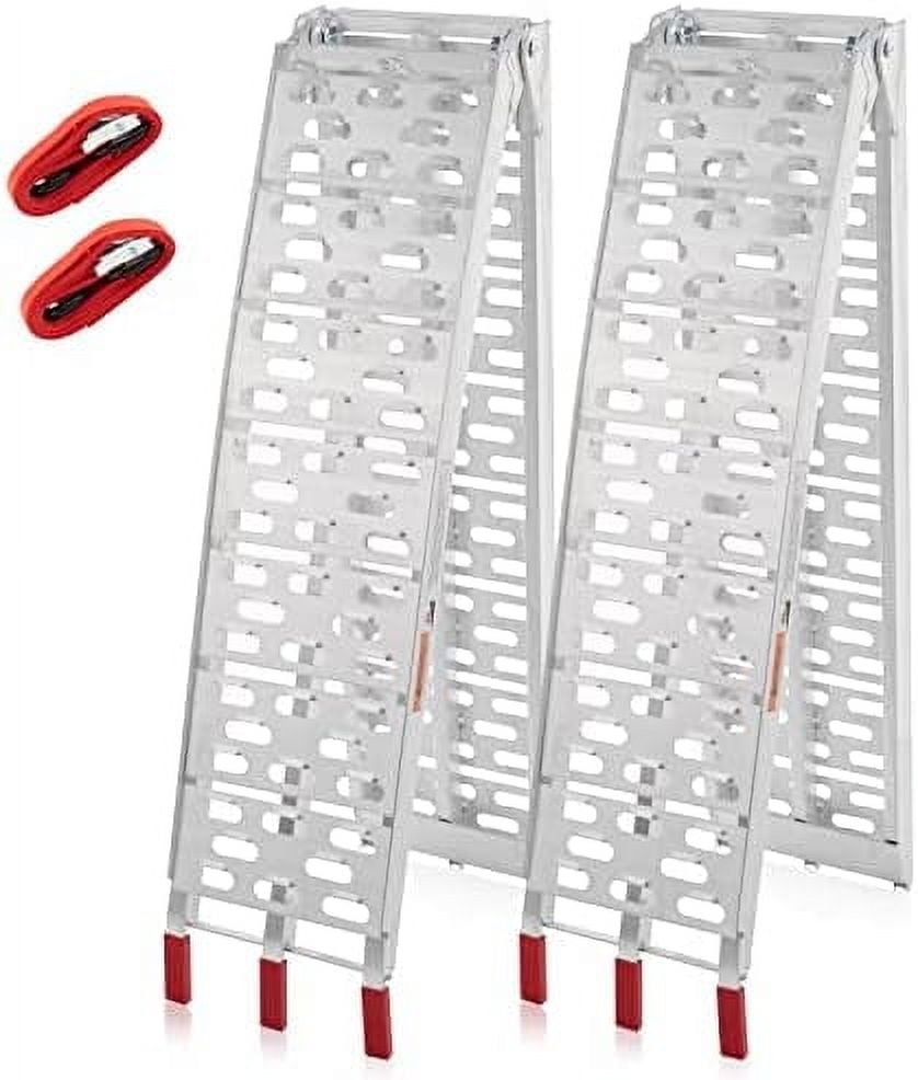 7.5FT Aluminum Folding Loading Arched Ramps 1500 Lbs Capacity ATV ...