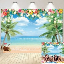7×5FT Tropical Luau Backdrop Summer Hawaii Beach Backdrop Surfboard ...