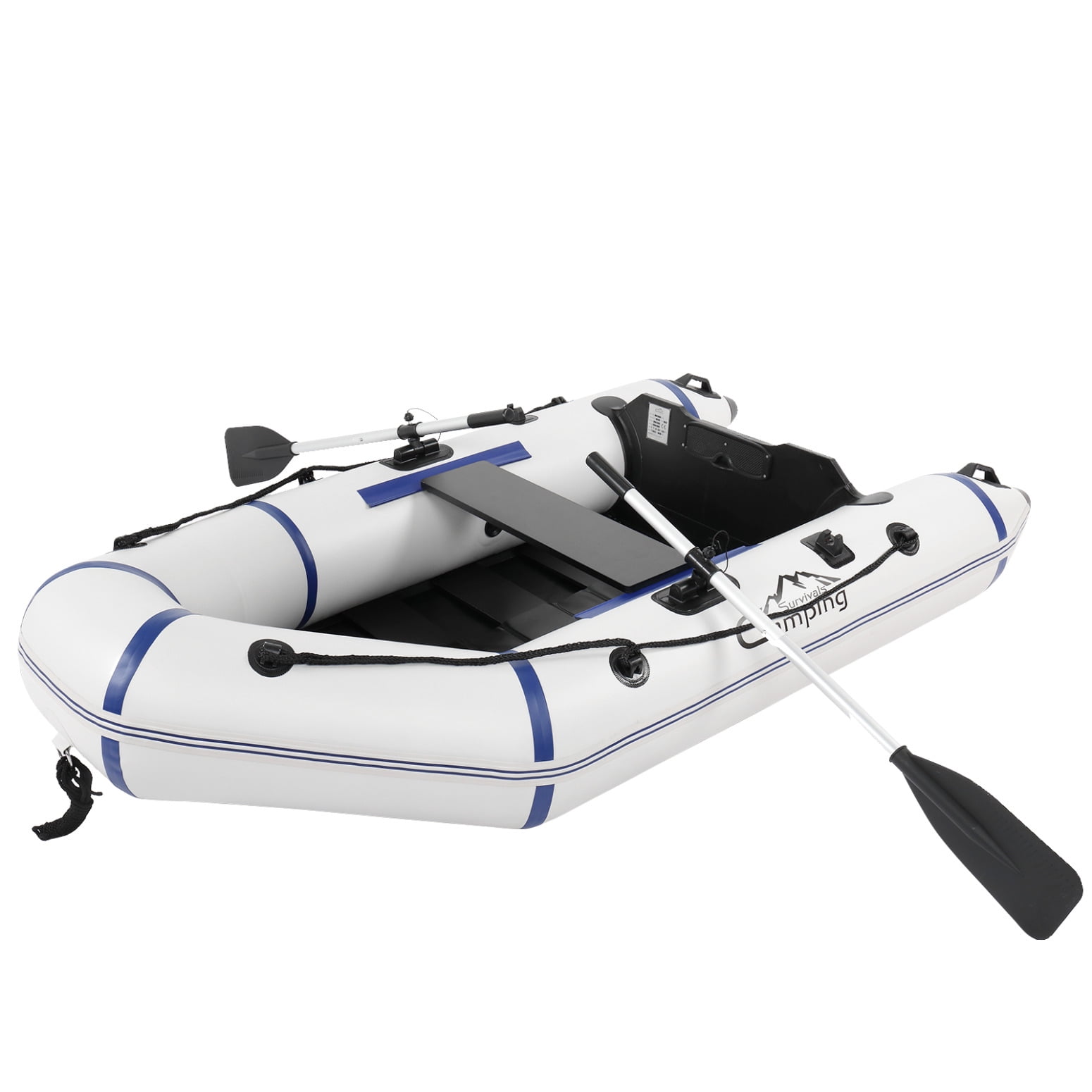 7.5FT Inflatable Boat Set for Single Person, 330LBS Weight Capacity ...