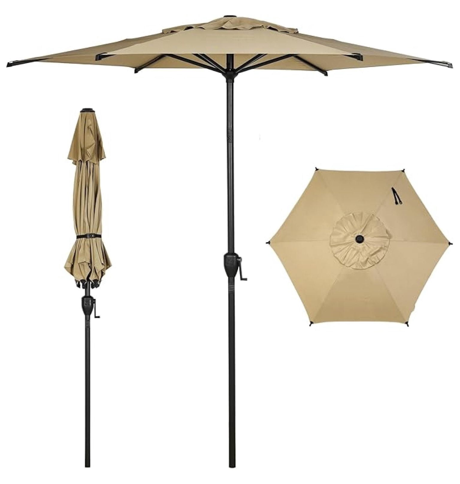 7.5FT Lyon Outdoor Patio Umbrella Outdoor Table Umbrella with Push ...