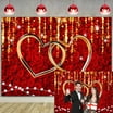 7X5ft Valentine's Day Backdrop Red Love Heart Photography Background ...