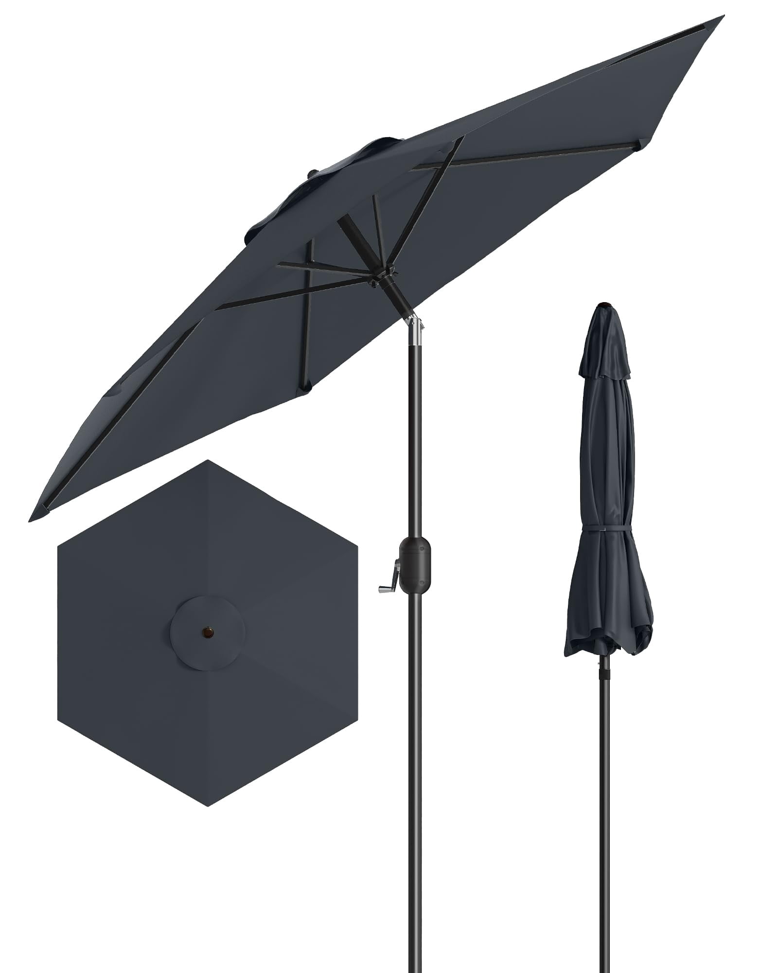 7.5FT Patio Umbrella Outdoor, Market Umbrella, Table Umbrella with Push ...