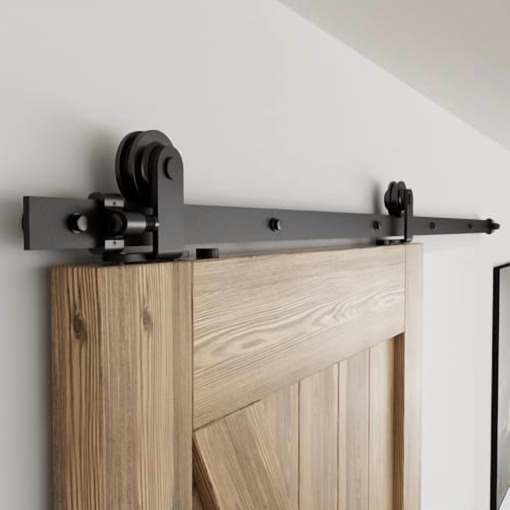 7.5FT Sliding Track Barn Door Hardware Kit for Single Wood Door,Heavy ...