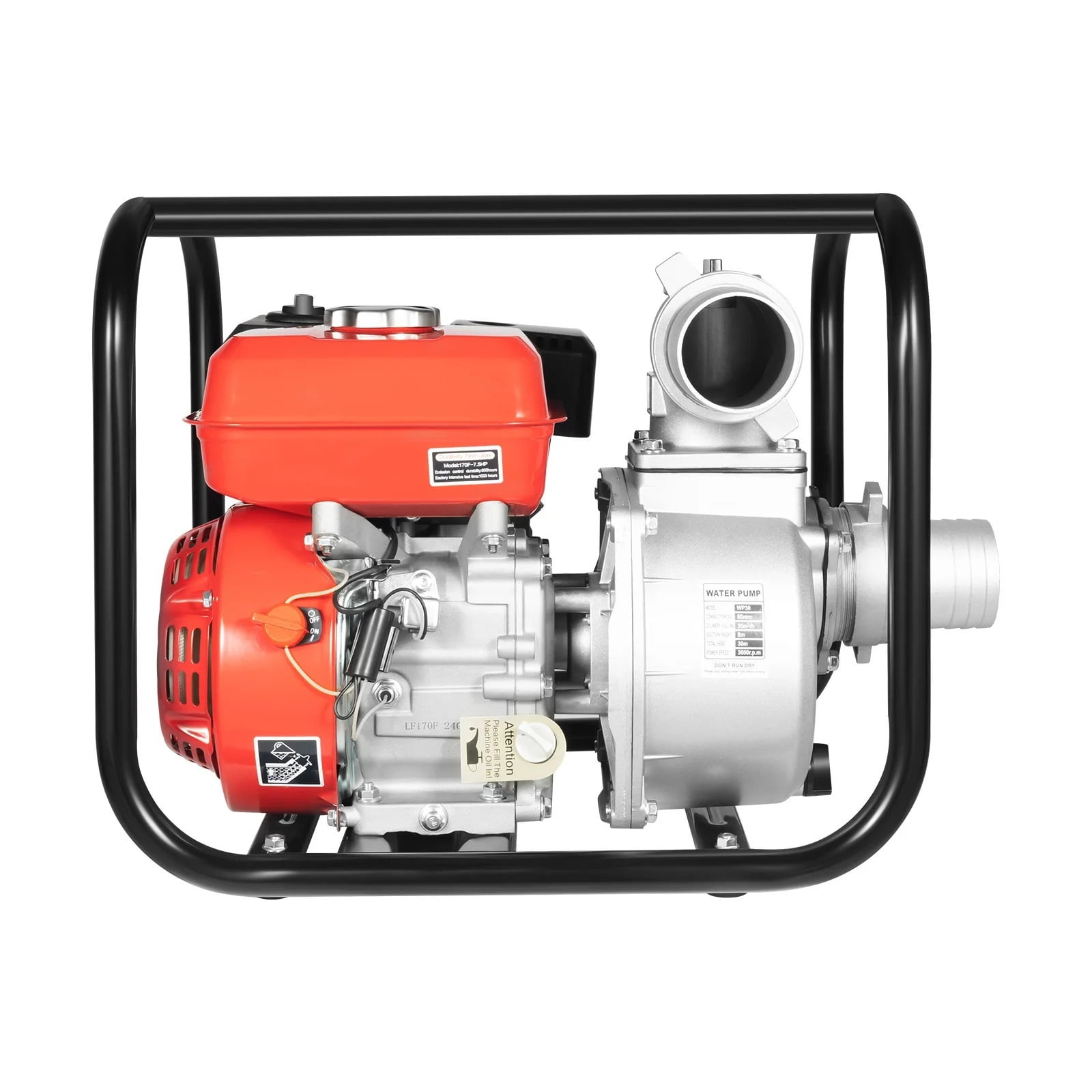 7.5H-P 3 Inch Gasoline Engine Water Pump with 7.5m Pipe High Flow for ...
