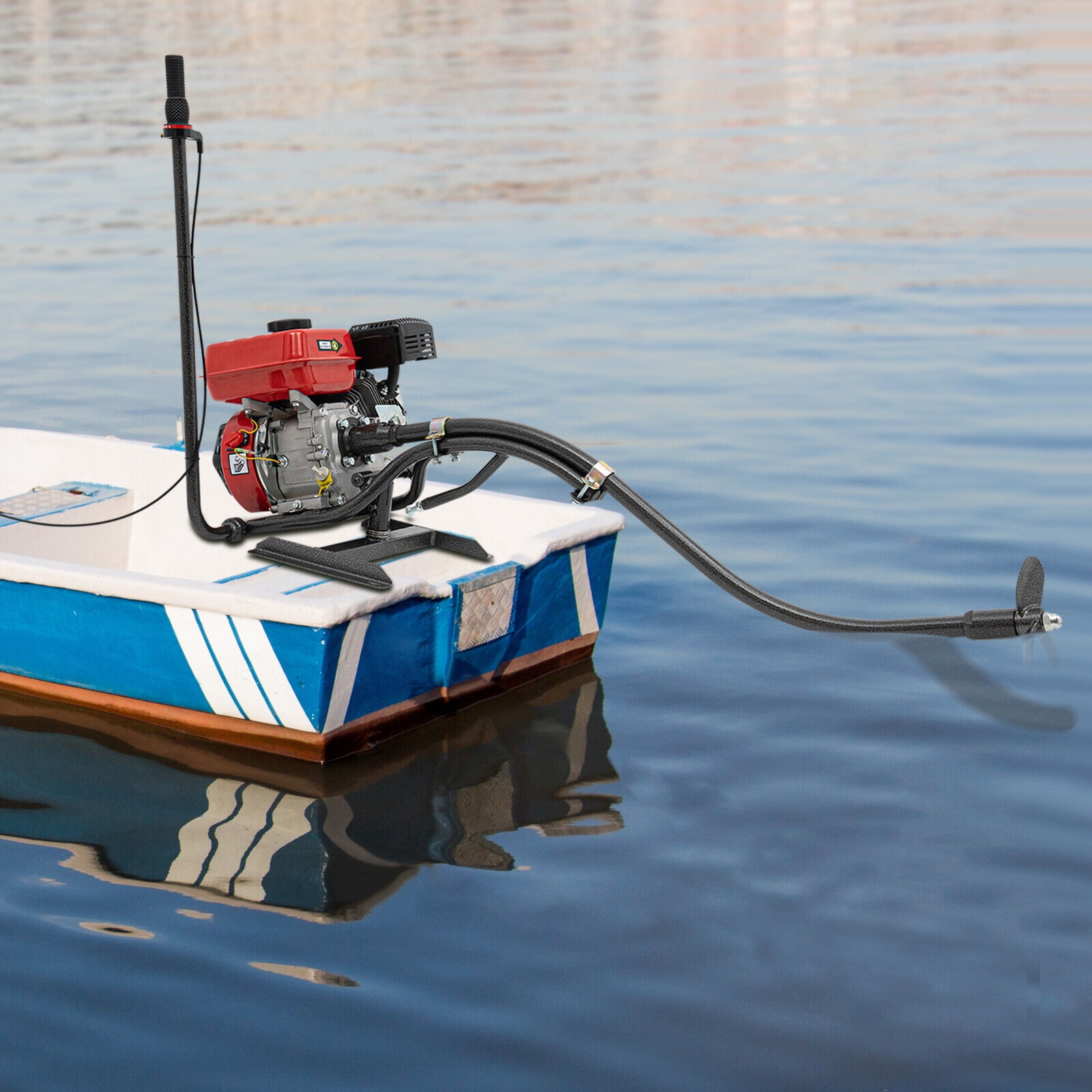 7.5HP 4-Stroke Gasoline Engine Boat Outboard Motor for Fishing Raft ...