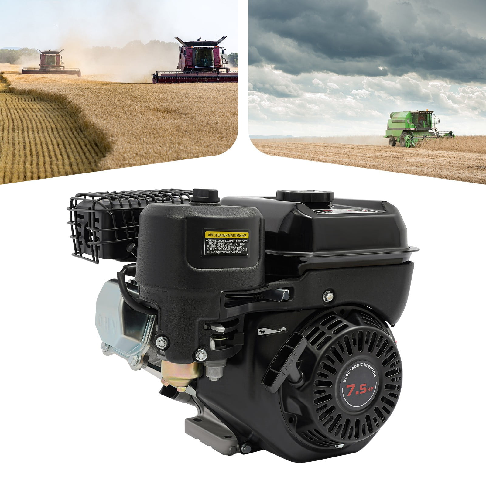 7.5HP 4-stroke 212CC Engine Single-cylinder Gasoline Engine Motor Hand ...