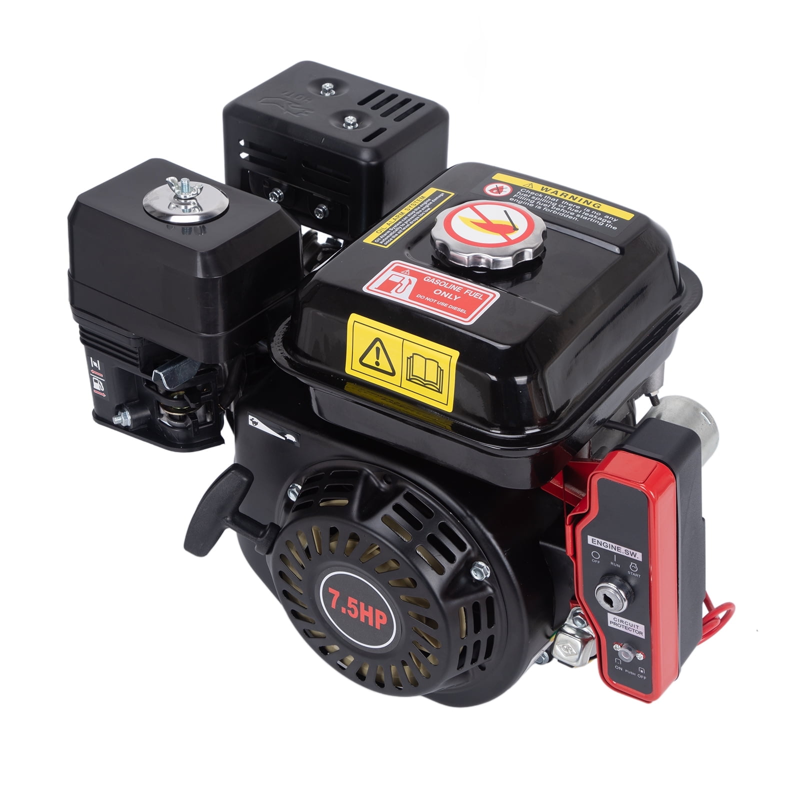 7.5HP Electric Start Horizontal Engine 4-Stroke 212cc Go Kart Gas ...