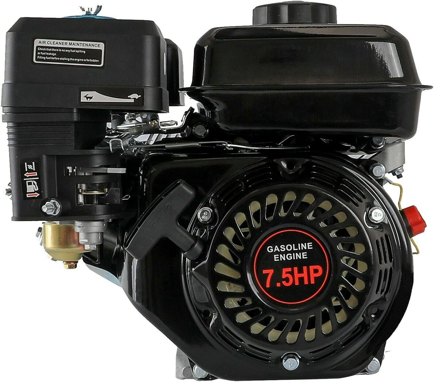 7.5HP Gas Engine Replacement 4 Stroke 210CC Engine Air Cooling Single ...