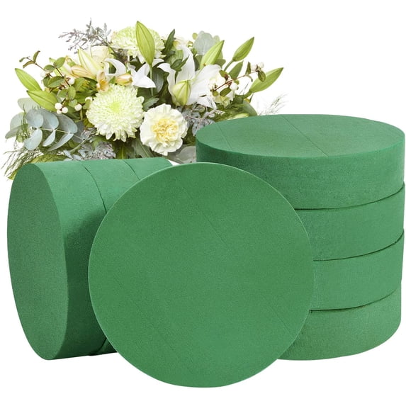 7.5Inch 8 Pack Round Wet Floral Foam Bricks DIY Blocks for Spring ...