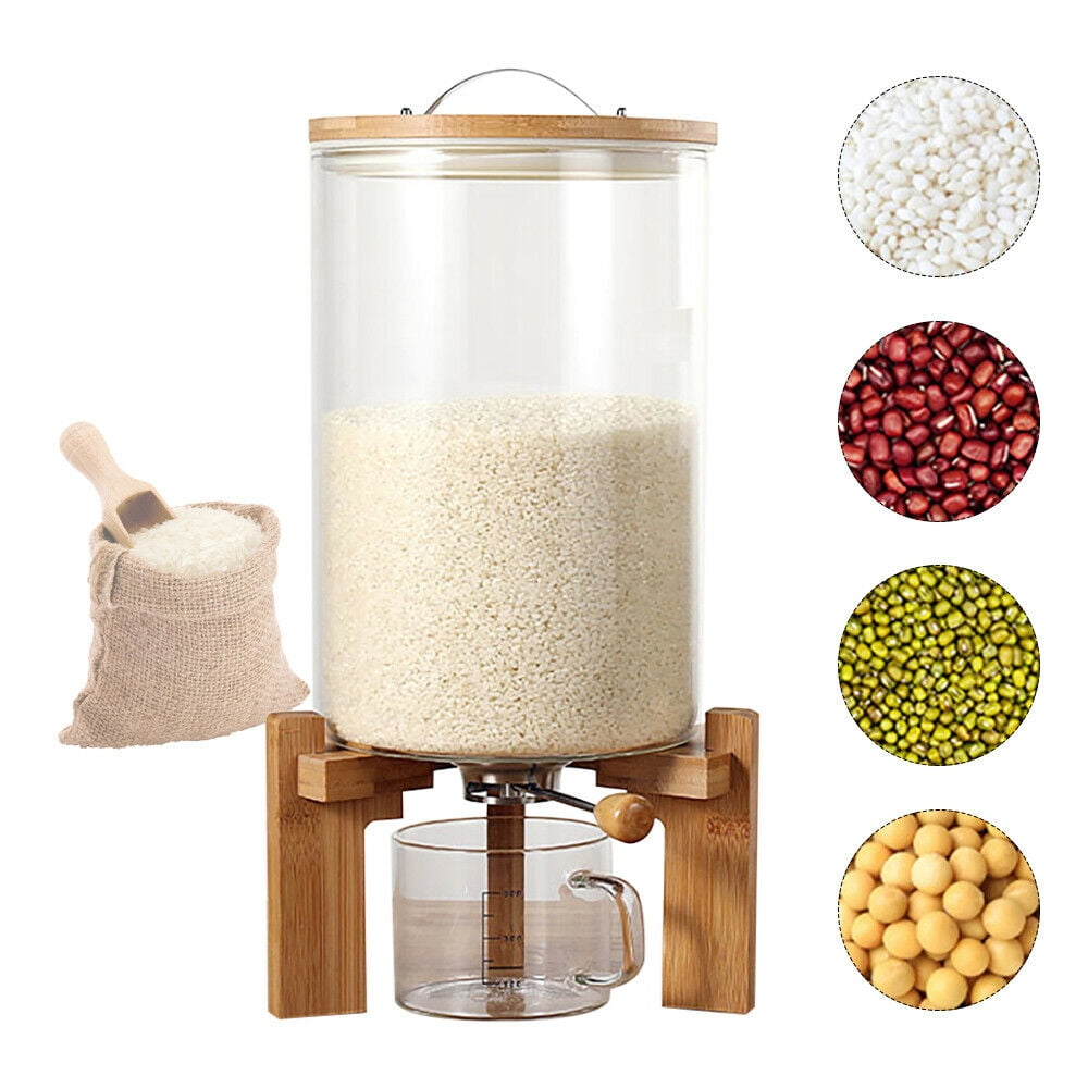 7.5L Capacity Rice Dispenser Airtight Storage Container Dry Food ...