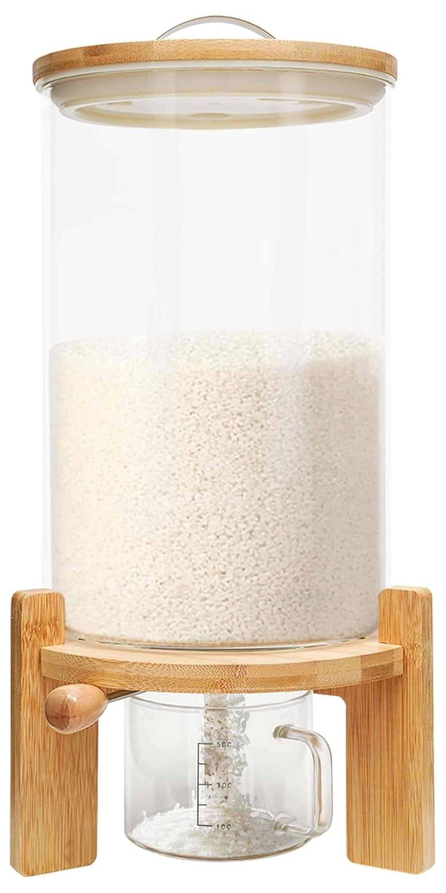 7.5L Rice Dispenser, Flour and Cereal Container, Glass Food Storge ...