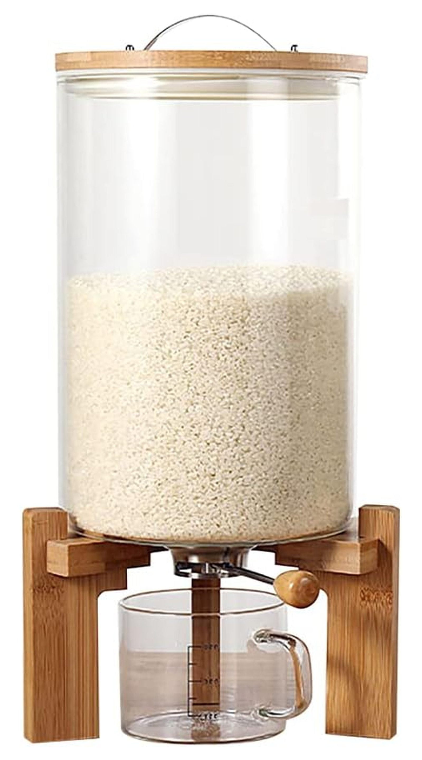 7.5L Rice Dispenser, Glass Rice Dispenser, Rice Container, Grain ...