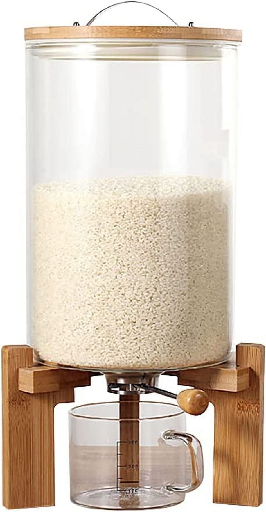 7.5L Rice Dispenser, Glass Rice Dispenser, Rice Container, Grain ...