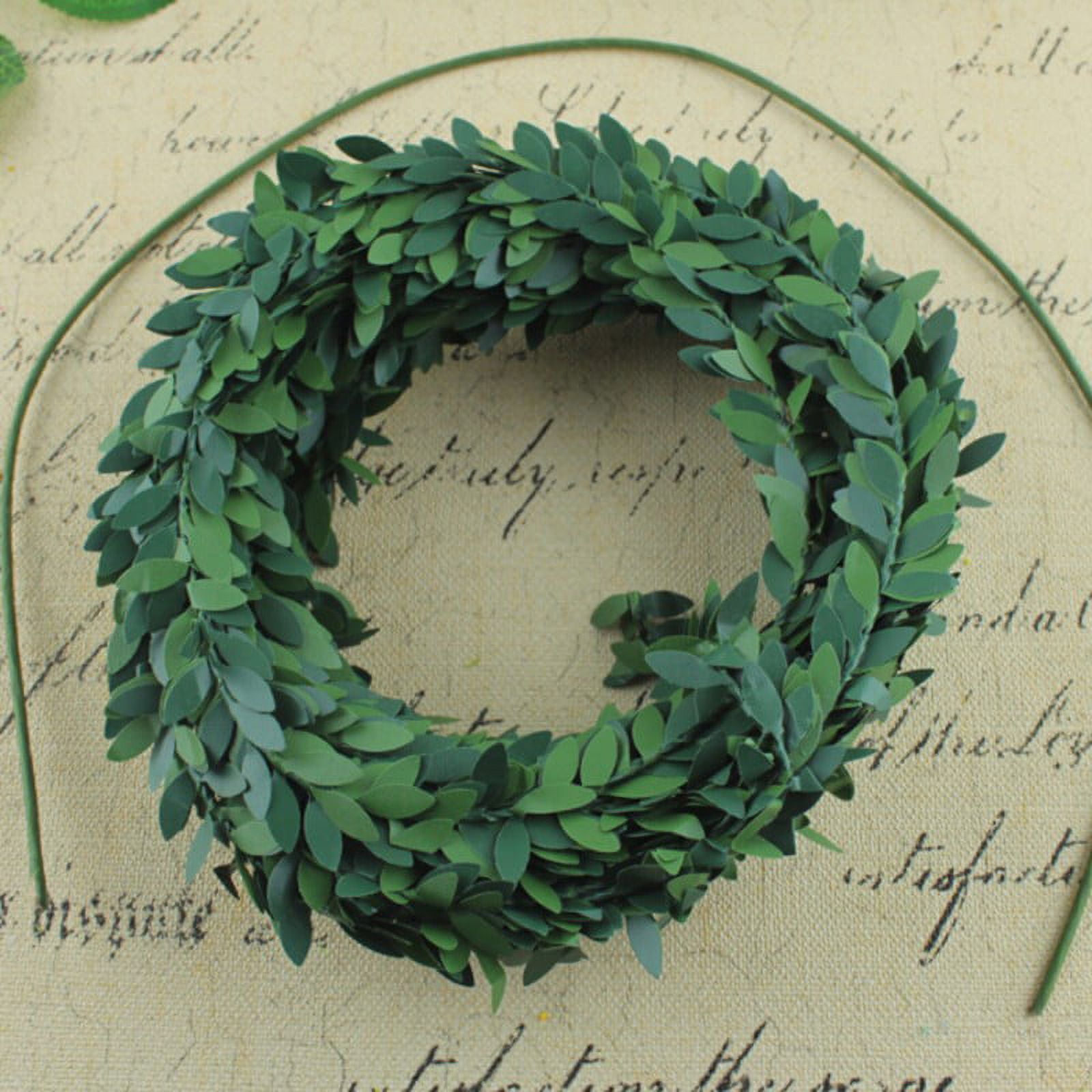 7.5M 275inch/pcs Silk Garland Green Leaf Iron Wire Artificial Flower ...