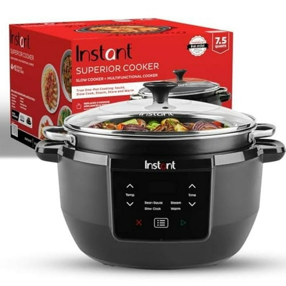 7.5QT Slow Cooker Multicooker 4-in-1 Function Sears/Saute Slow Cooks ...