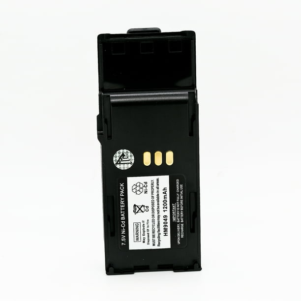 7.5V 1200mAh Ni-CD Batteries + Clips for MOTOROLA HNN9049 HNN9049A ...