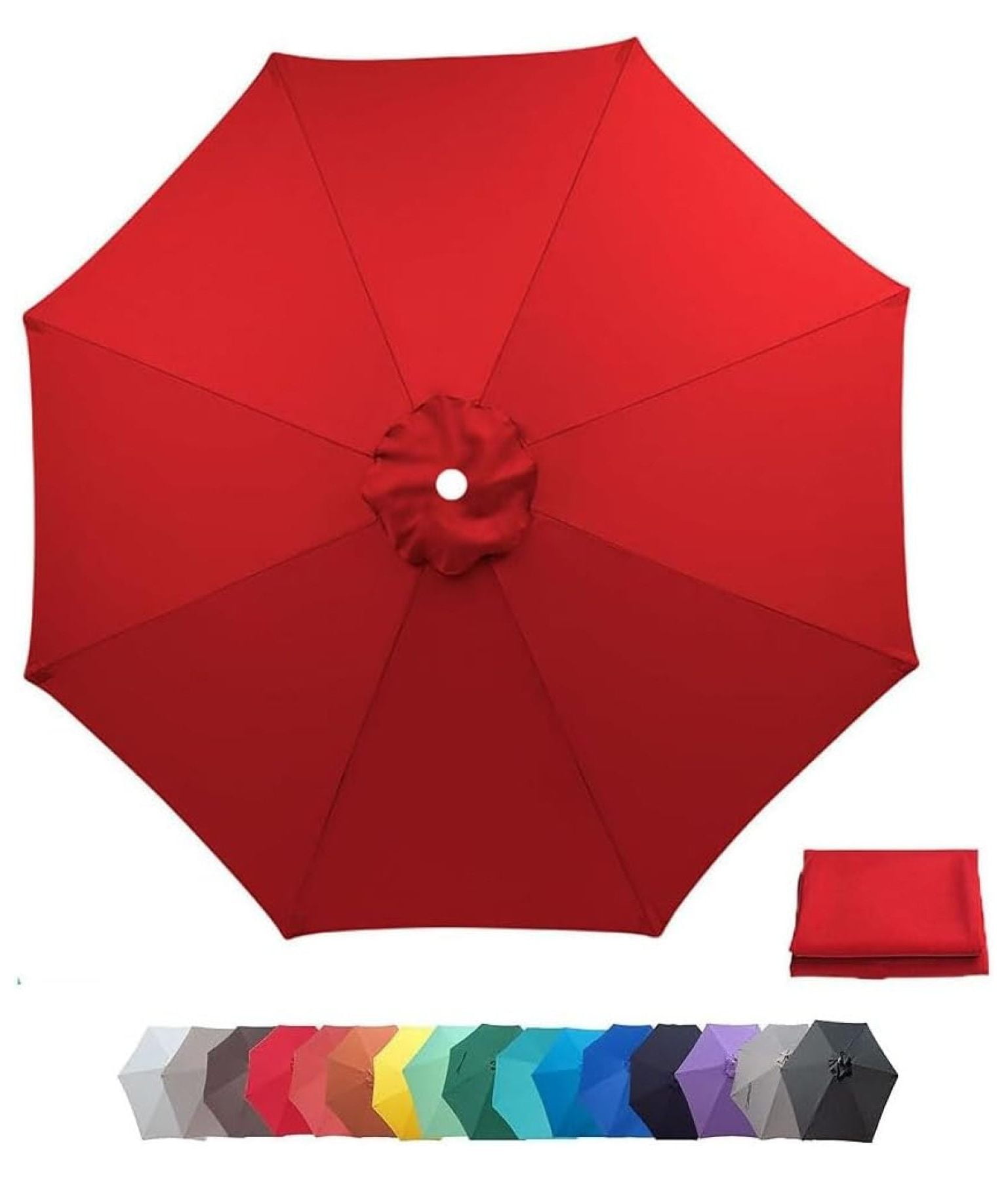 7.5ft 9ft 10ft Patio Umbrella Replacement Canopy, Outdoor Market Table ...