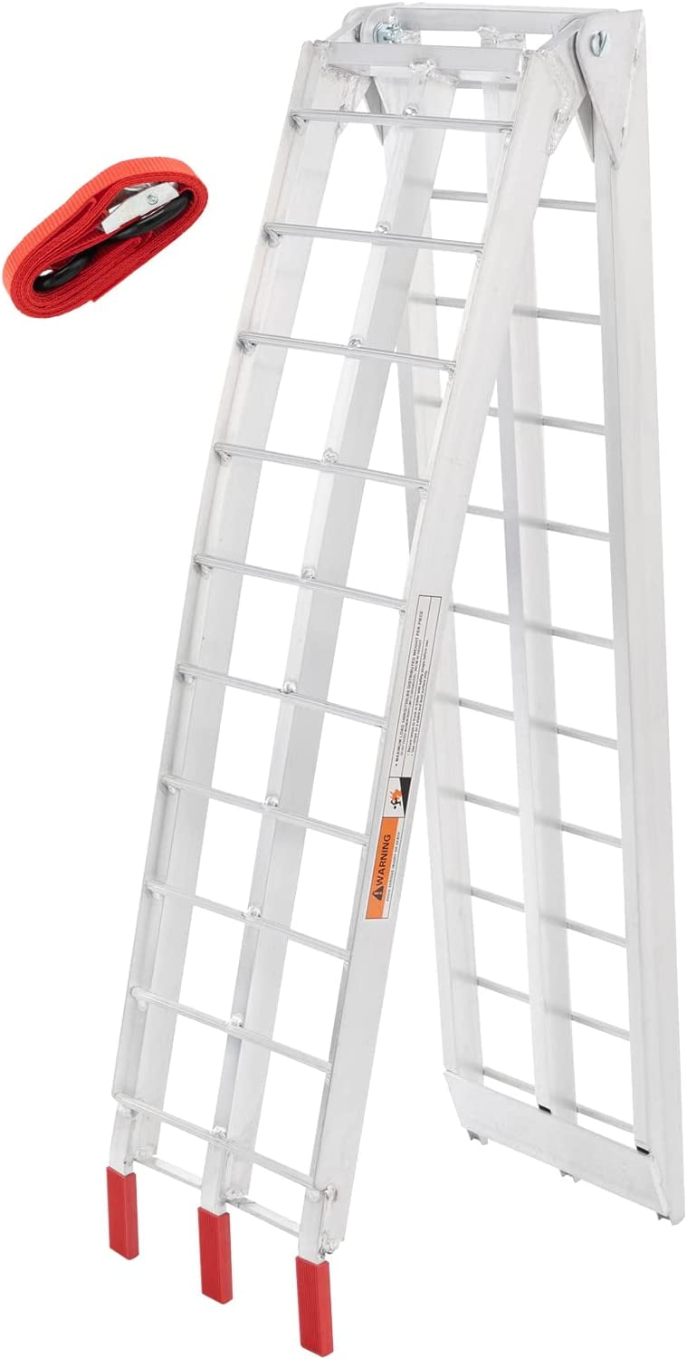 7.5ft Aluminum Loading Ramp, 750lbs Capacity, Folding Truck ATV Ramp ...