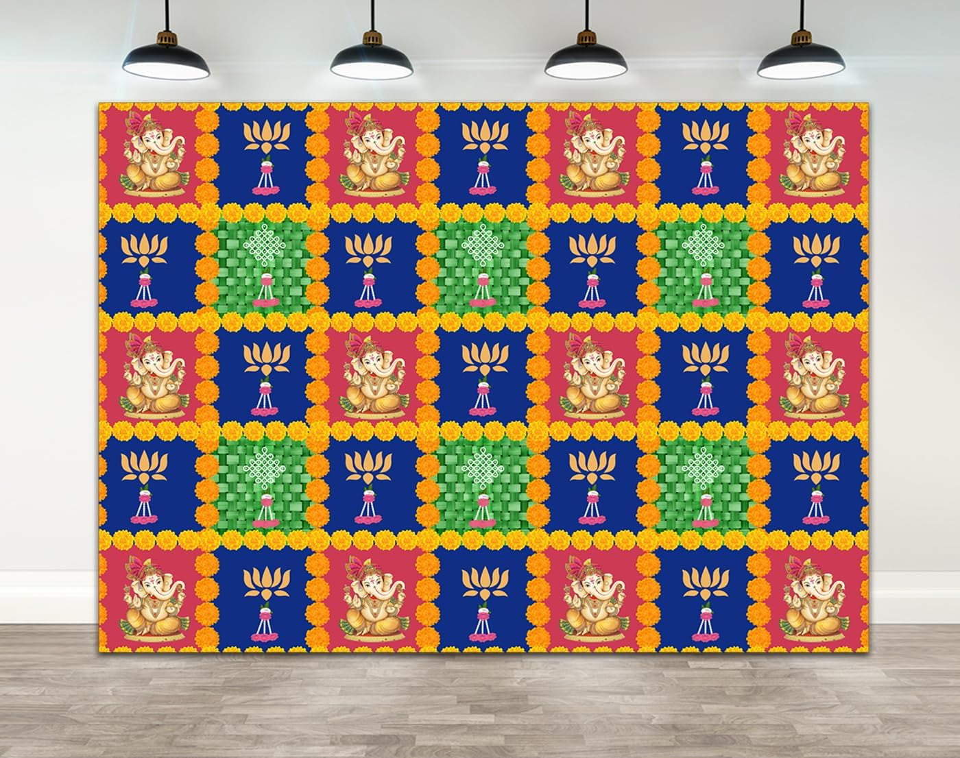 7×5ft Diwali Backdrop Pujan Décor Puja Background Mehndi Ganpati ...
