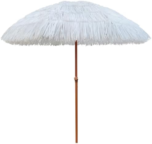 7.5ft Hula Thatched Tiki Patio Beach Umbrella Hawaiian Style 10 Ribs ...