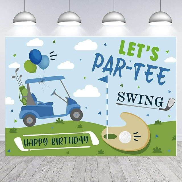 7x5ft Polyester Golf Backdrop for Birthday Party Decor - Sports Themed ...