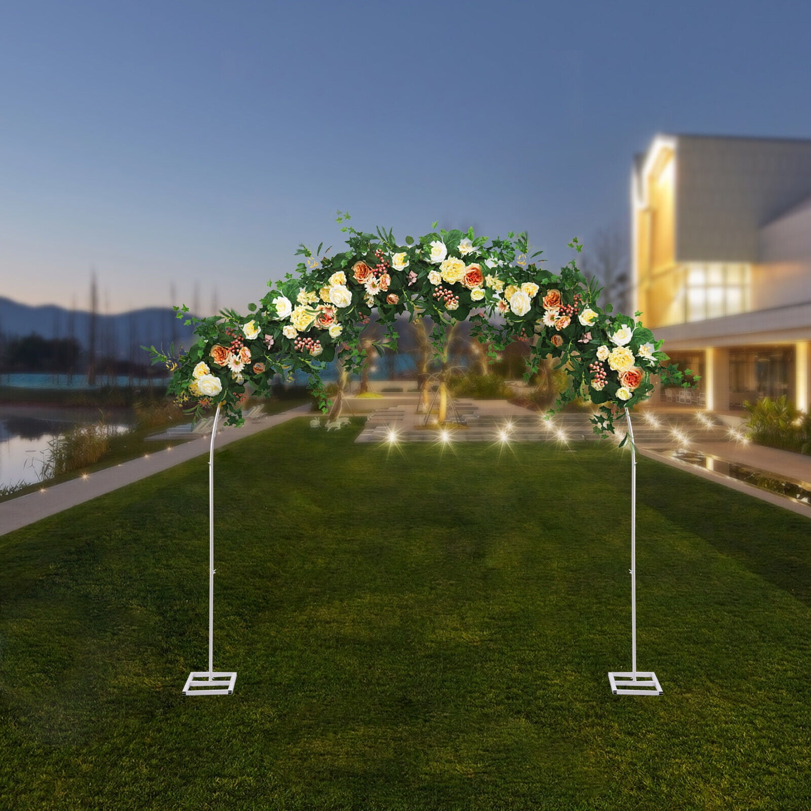 7.5ft Metal Arch Flower Balloon Stand Wedding Christmas Birthday Decor ...