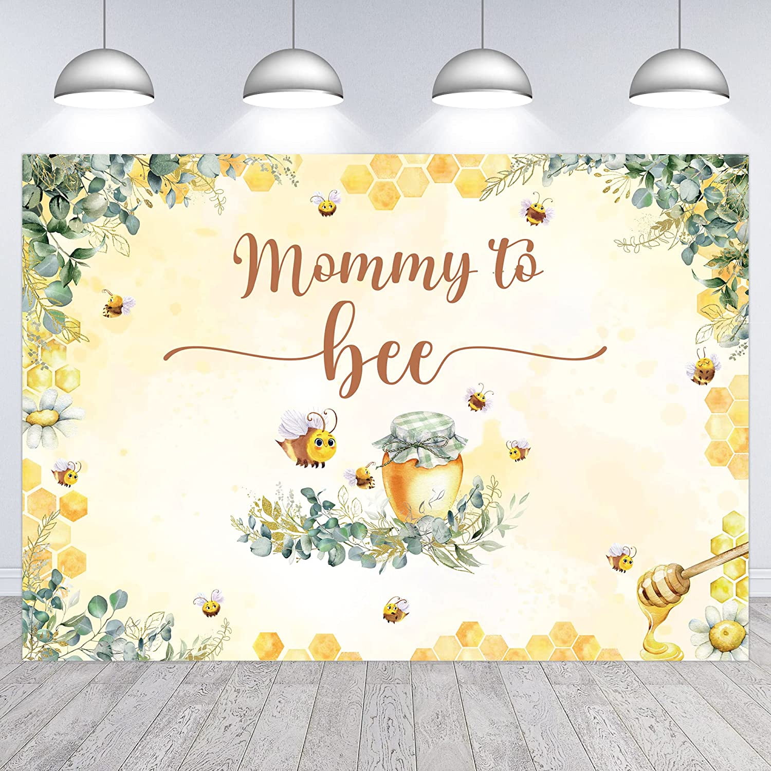 7×5ft Mommy to Bee Baby Shower Backdrop A Sweet Honey Bee is On The Way ...