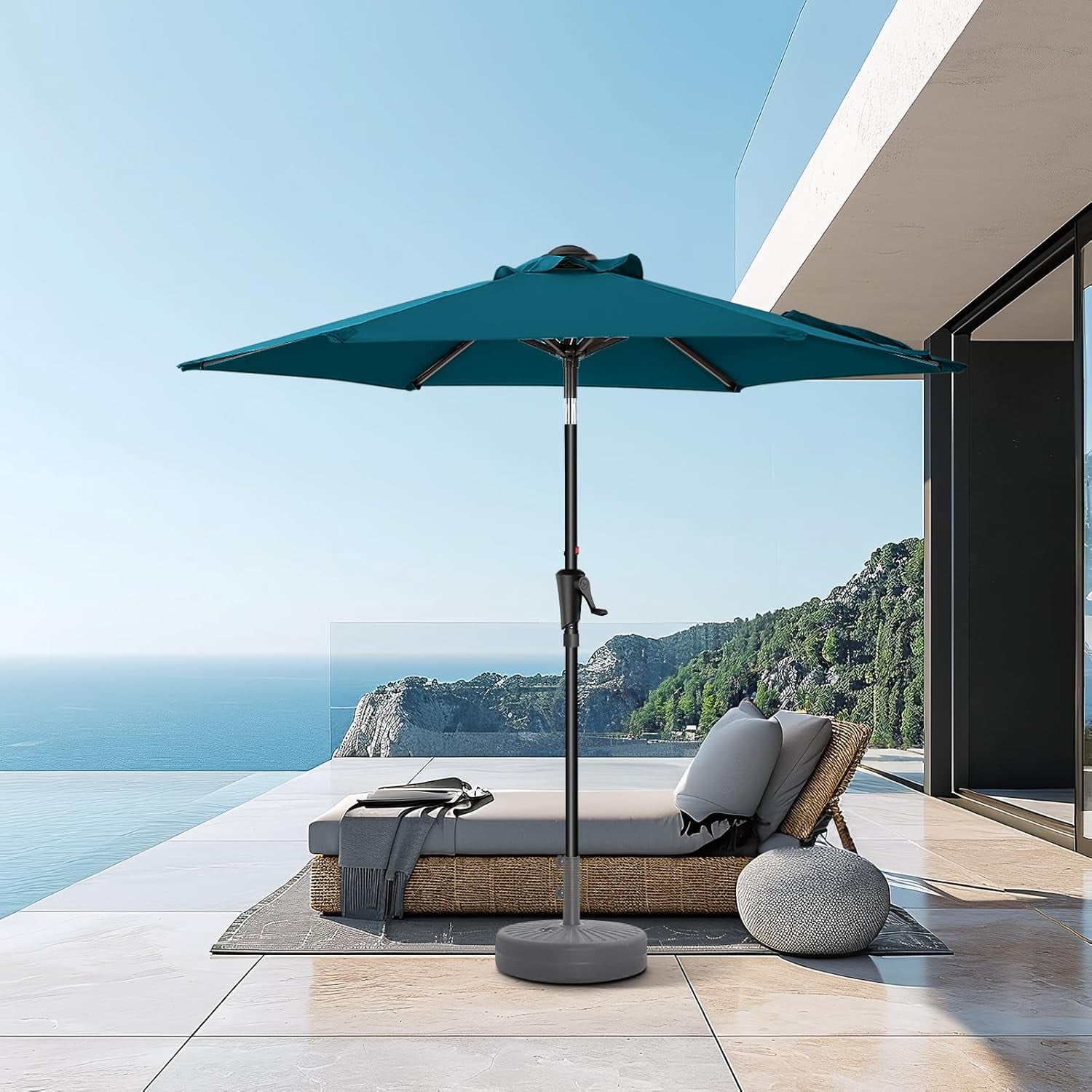 7.5ft Outdoor Patio Umbrella - Market Table Pool Deck Umbrella UPF50 ...