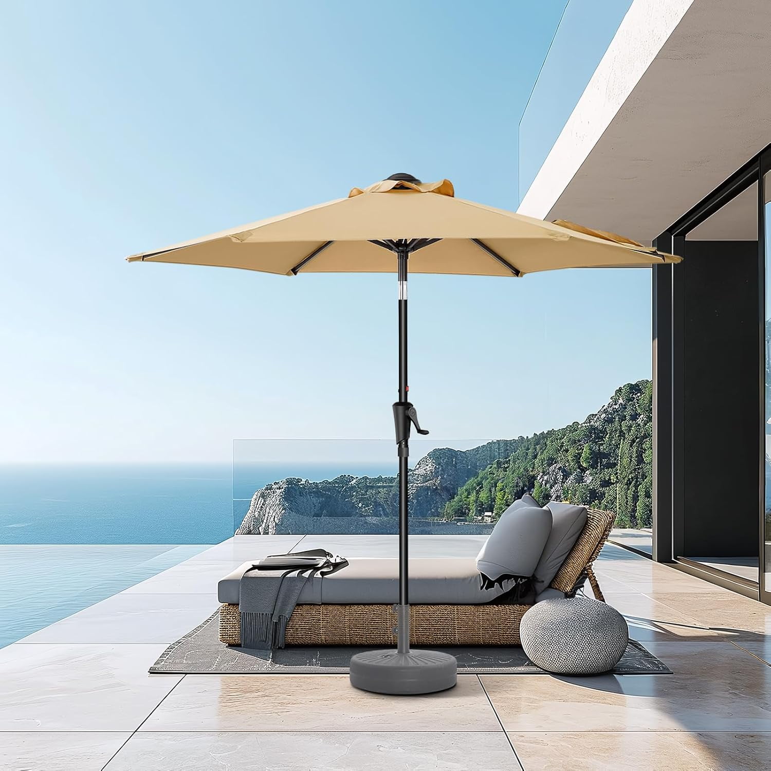 7.5ft Outdoor Patio Umbrella - Market Table Pool Deck Umbrella UPF50 ...