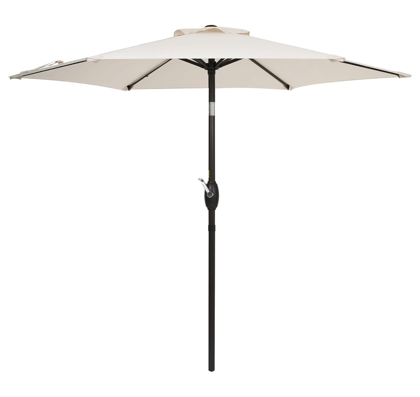 7.5ft Outdoor Patio Umbrella Steel Frame with Push Button Tilt & Crank ...