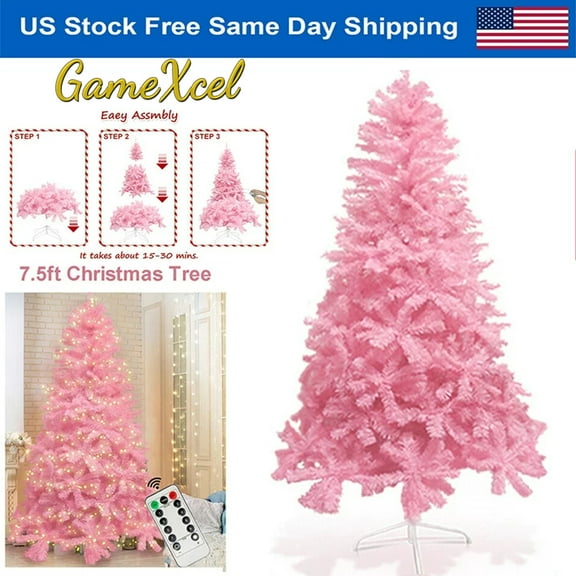 6ft Pop Up Prelit Christmas Tree with Remote, Collapsible pre lit ...