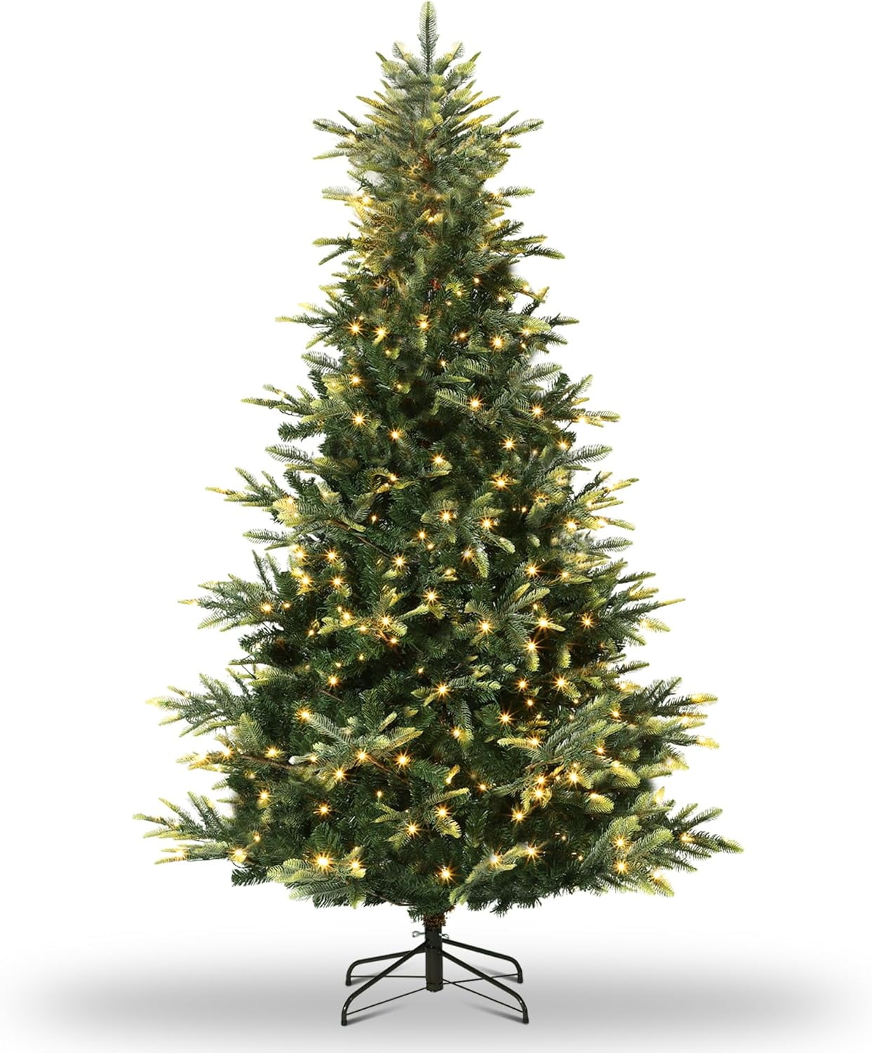 7.5ft Pre-lit Artificial Christmas Tree, Spruce Style with UL Listed ...