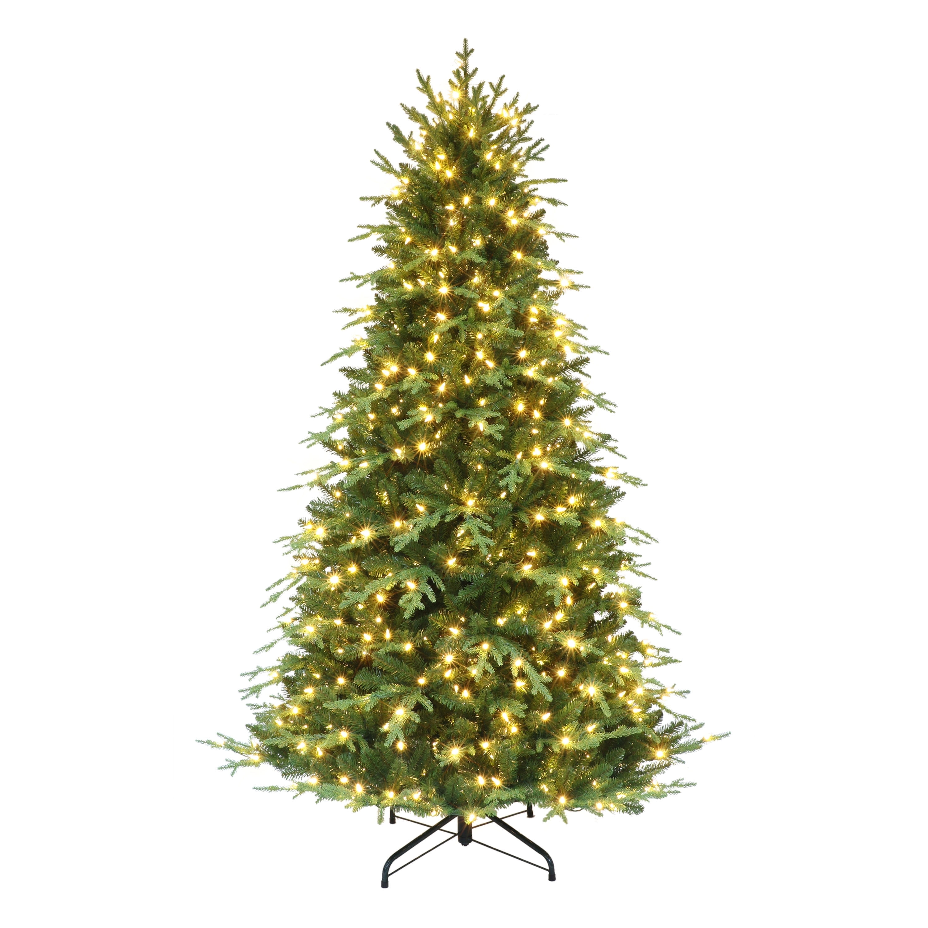 7.5ft Pre-lit Galveston Fir PE/PVC Tree 800 Color Select LED Lights On ...