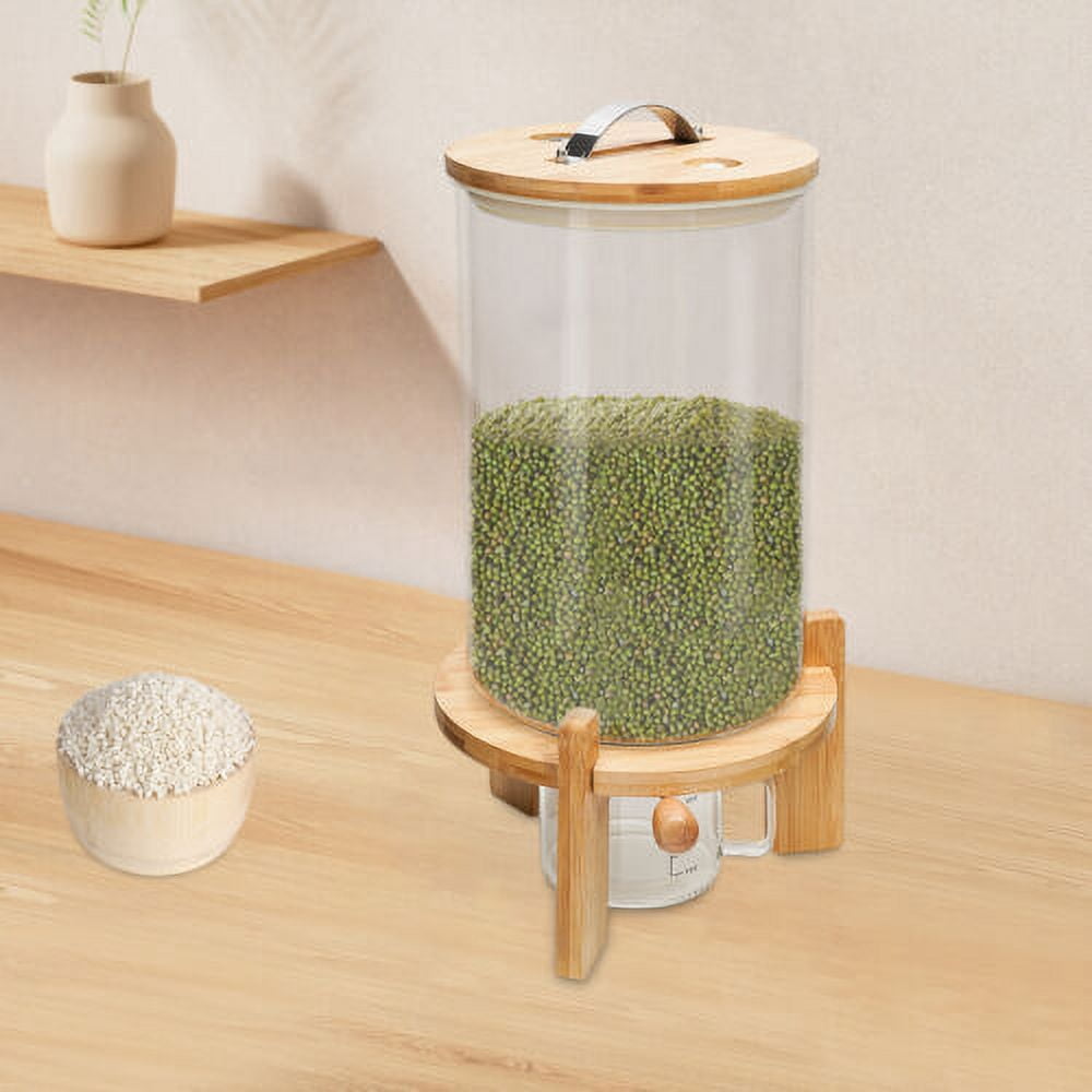 7.5l Container Cereal Oatmeal Dispenser Tank Food Pantry Storage Round ...