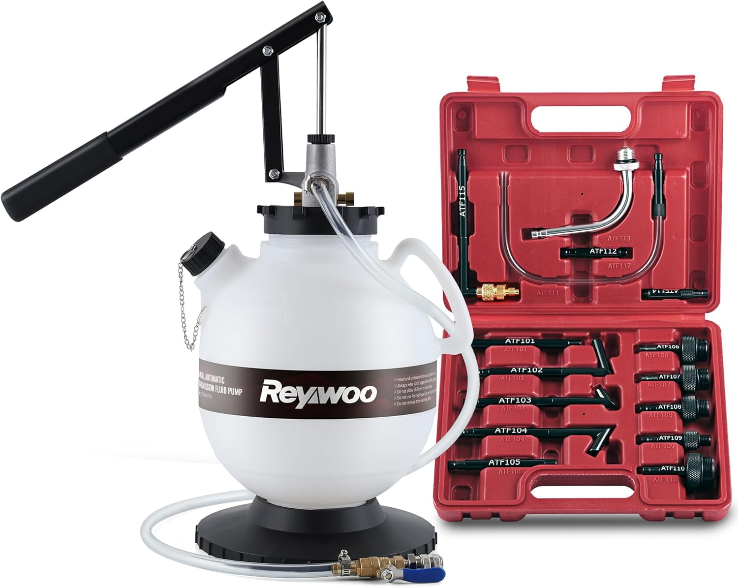 7.5l transmission fluid pump kit with 15 atf adapters, 2 gallon manual ...