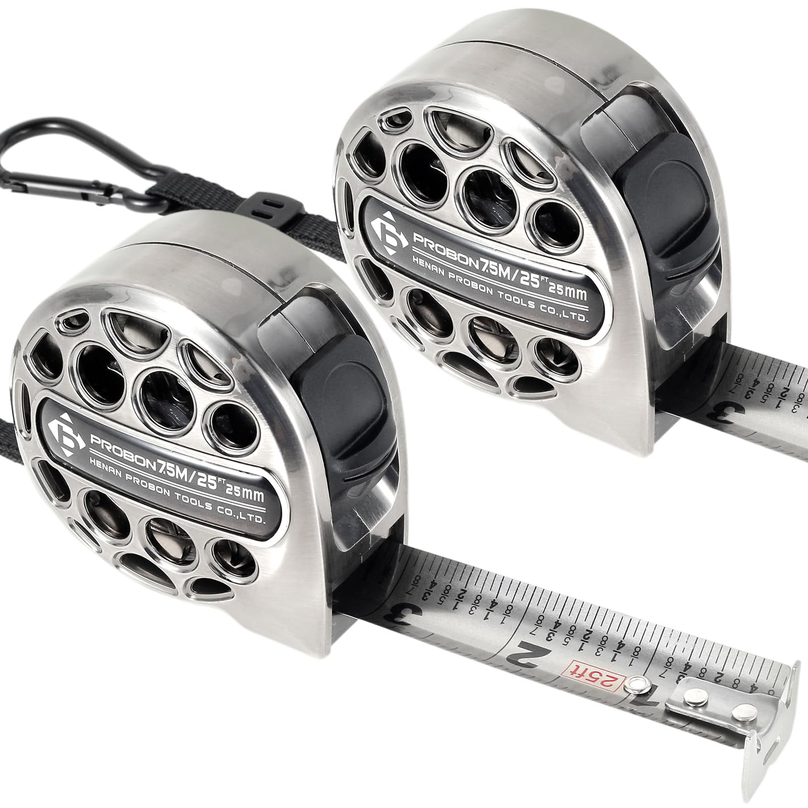 7.5m/25Ft Stainless Steel Measuring Tape Retractable Ruler Tape Measure ...