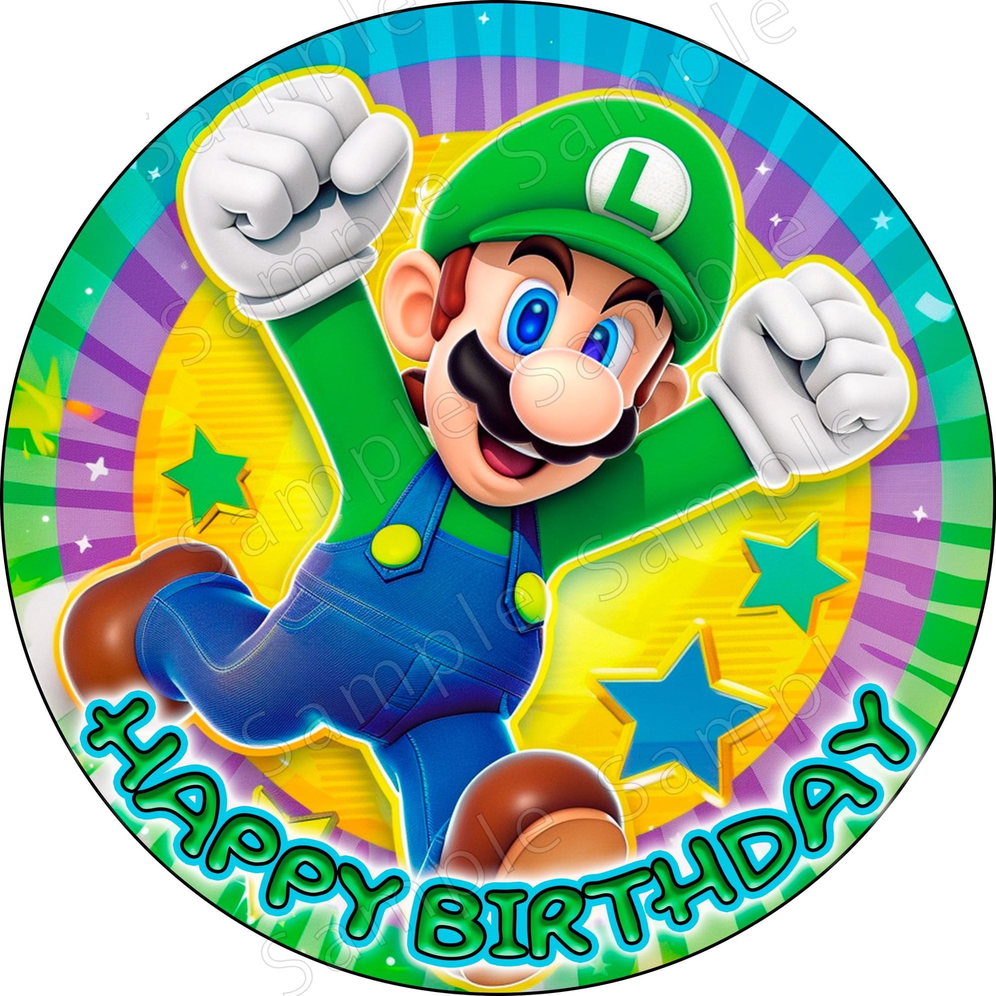 7.5x Inch Edible Cake Toppers –Classic Game M Themed Birthday Party ...
