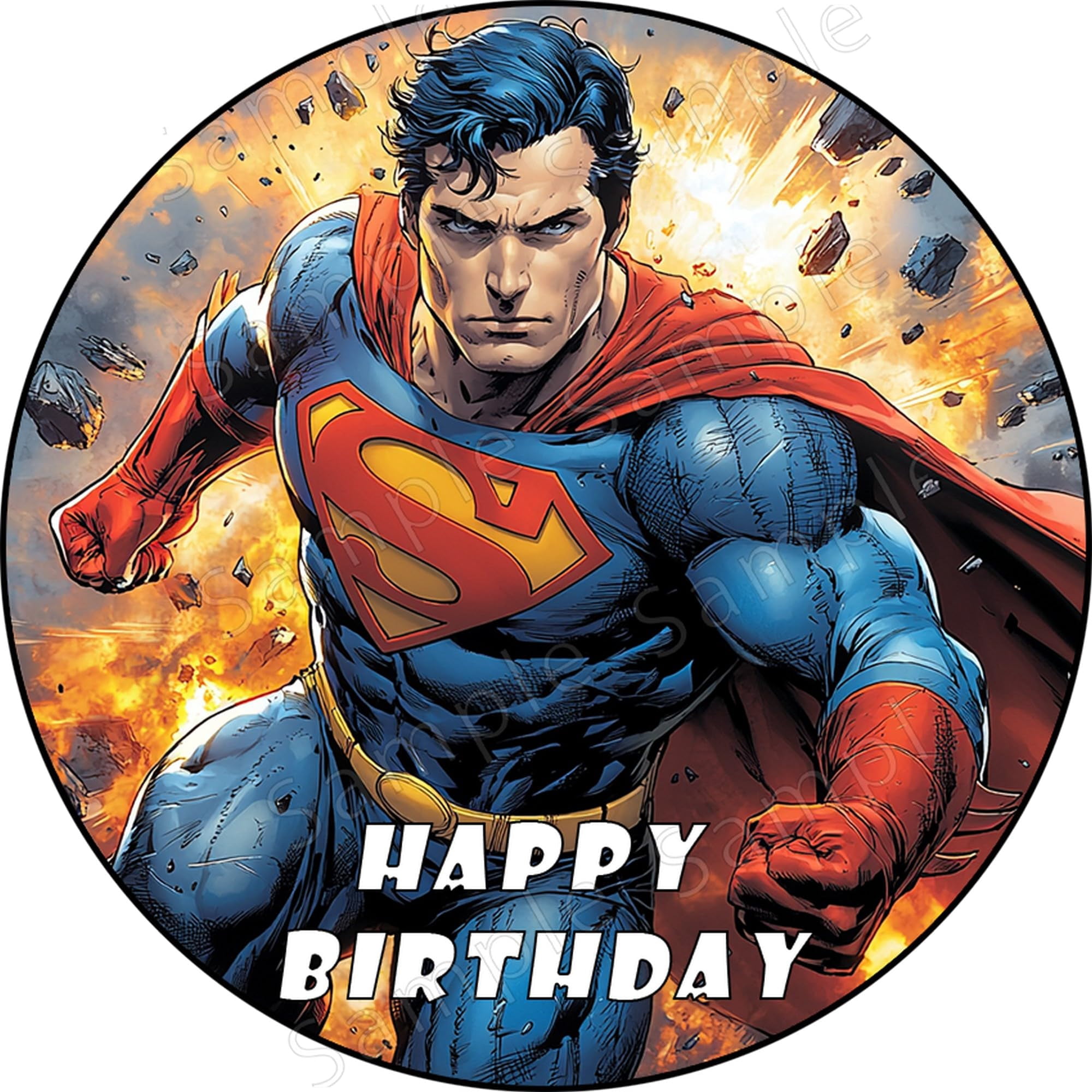 7.5x Inch Edible Cake Toppers – Hero Power Themed Birthday Party ...