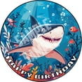 7.5x Inch Edible Cake Toppers – Shark 2 Themed Birthday Party ...
