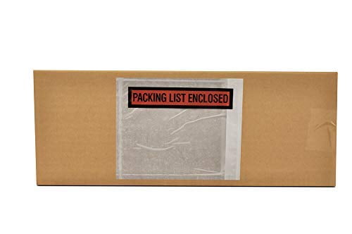7.5x5.5 Inch Clear Packing Slip Envelope Adhesive Pouch, Self Seal ...