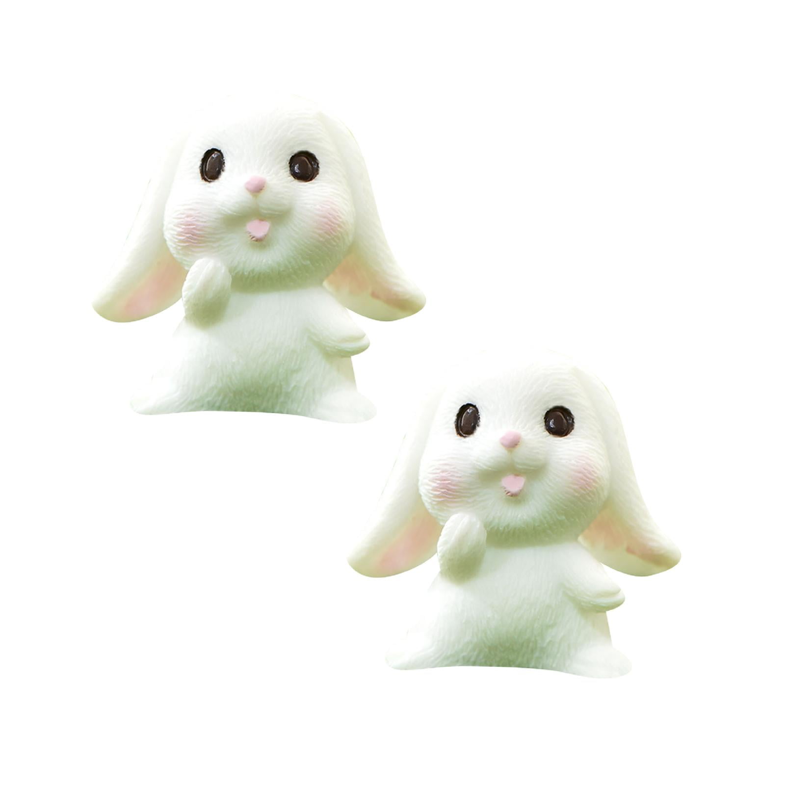7/6/5/4/2/1 Pack Rabbit Figures Cake Topper, Easter Mini Bunny Cupcake ...