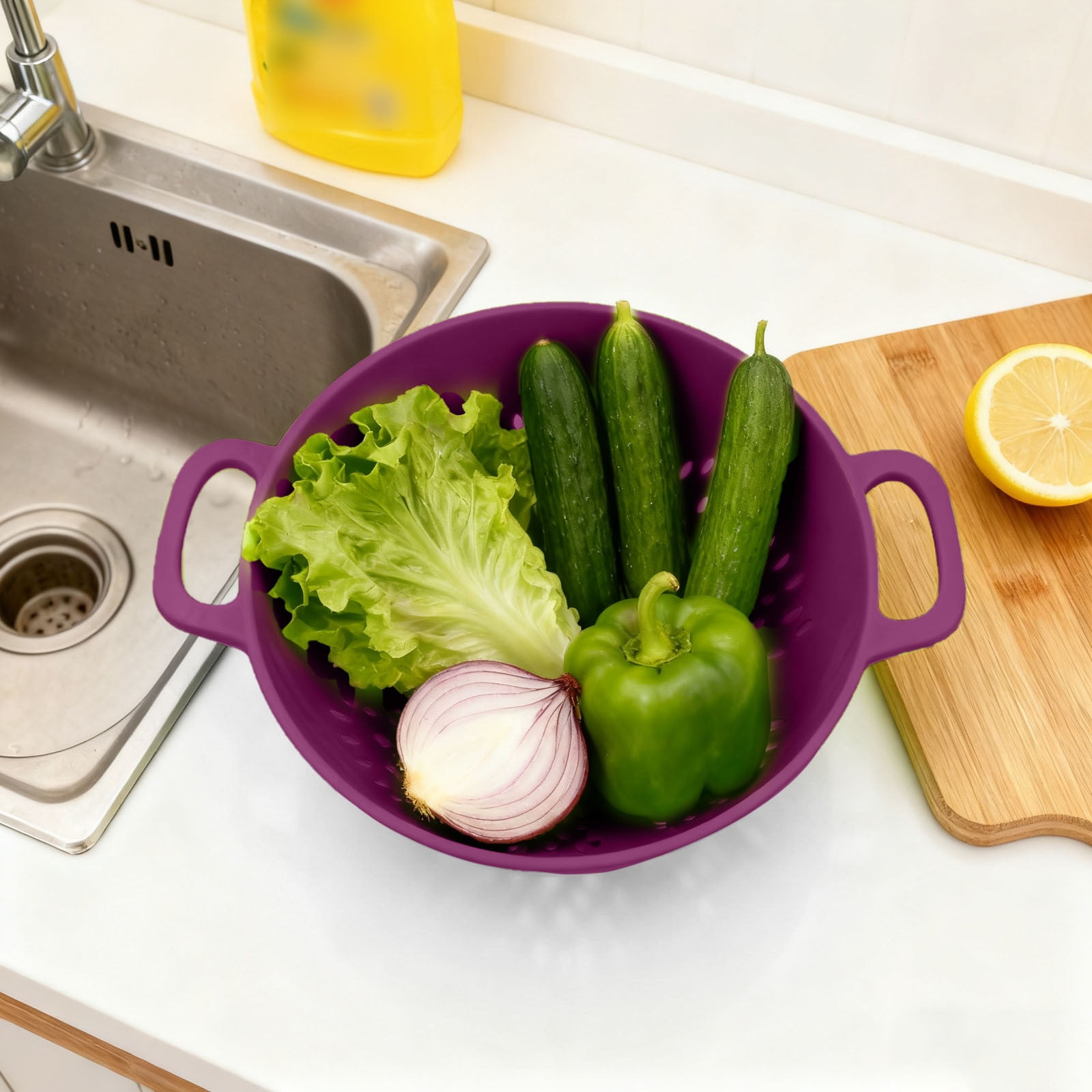7.6 Inch Mini Food Colander with Double Handles for Fruit Vegetable ...