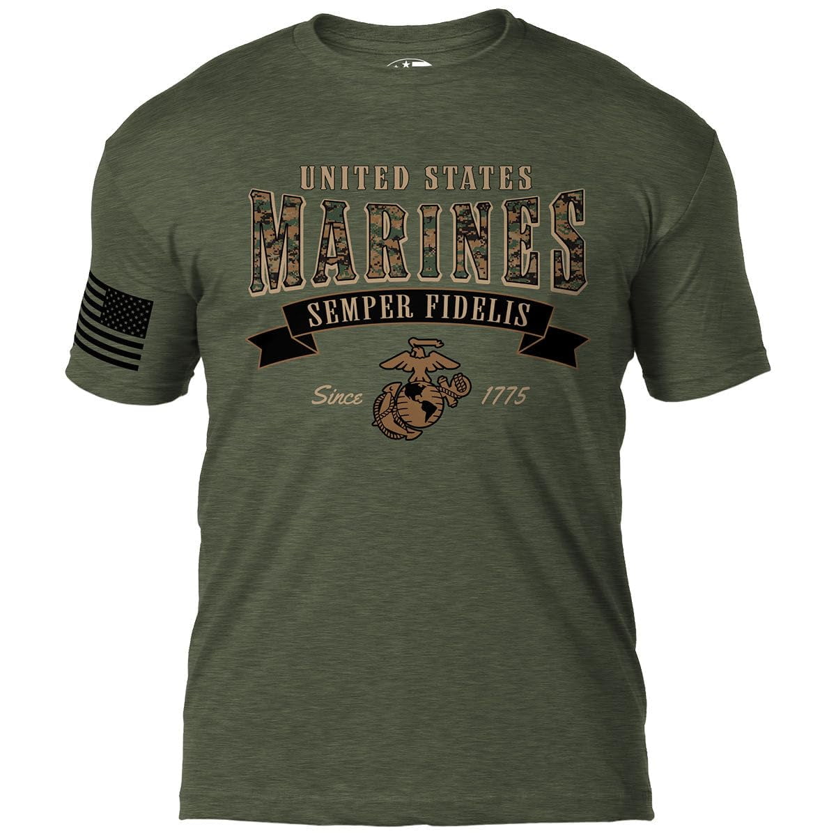 7.62 Design U.S. Marine Corps MARPAT Arched Semper Fi Men's T-Shirt ...